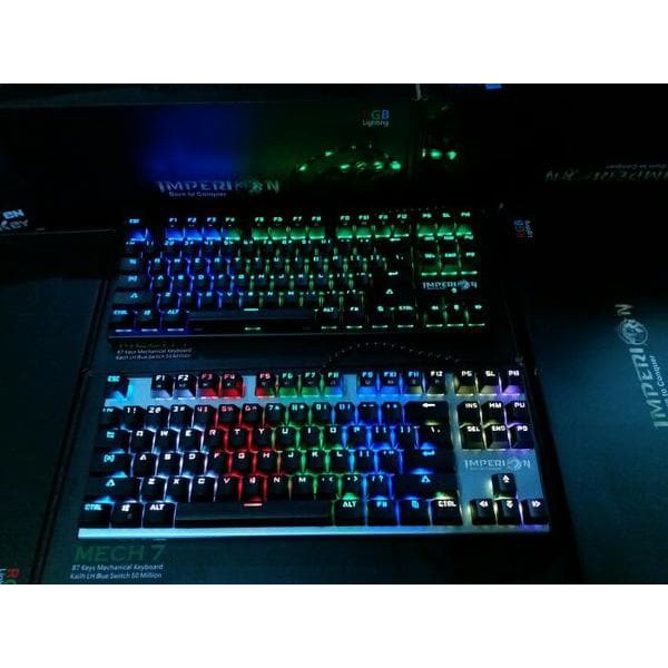 Jual keyboard gaming imperion rgb 7 mechanical 87 keys | Shopee Indonesia