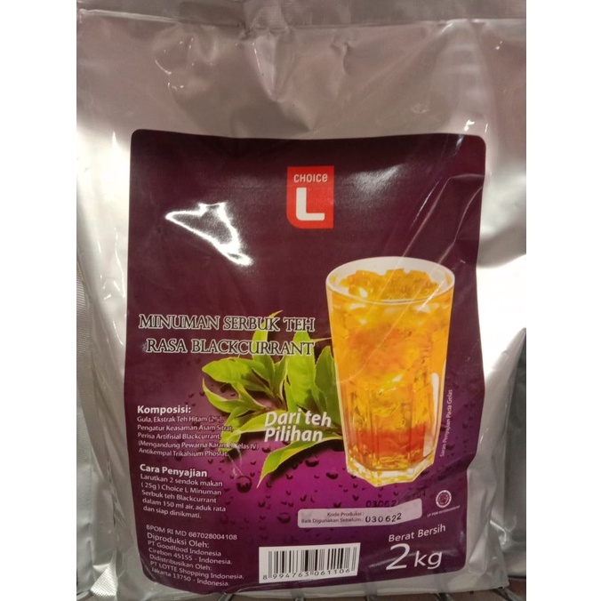 Jual Choice L Minuman Serbuk Teh Rasa Blackcurrant 2 kg | Shopee Indonesia