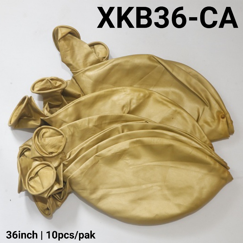 Jual XKB36-CA Balon latex 36 inch 90 cm 10 jumbo besar krom chrome gold ...