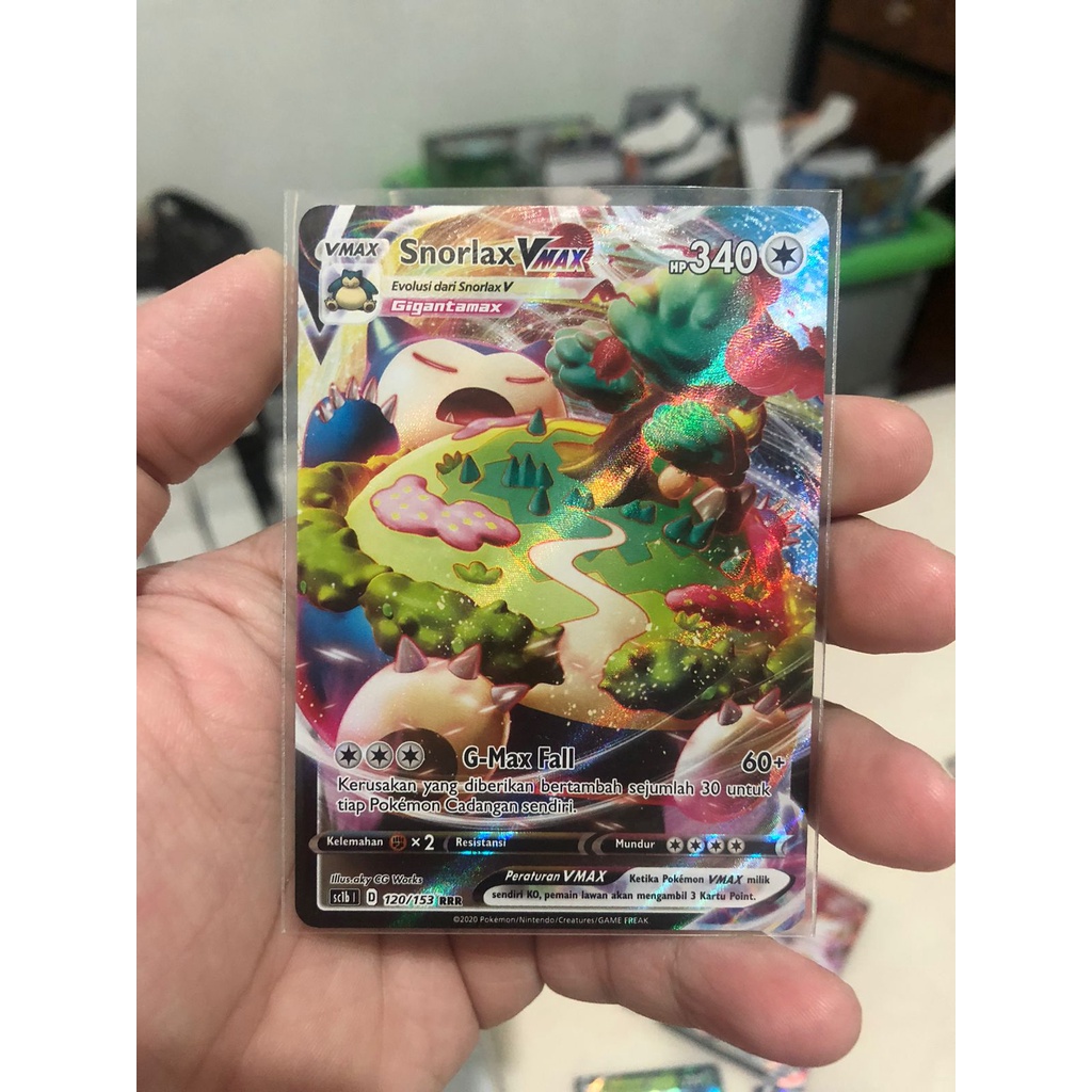 Jual Kartu Pokemon TCG Snorlax VMax RRR sc1b Pedang & Perisai V Sableye Inteleon Cinderace ...