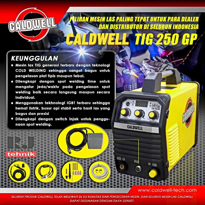 Jual Caldwell Tig 250GP Mesin Las Tig Mesin Las Argon Inverter Tig Cold ...