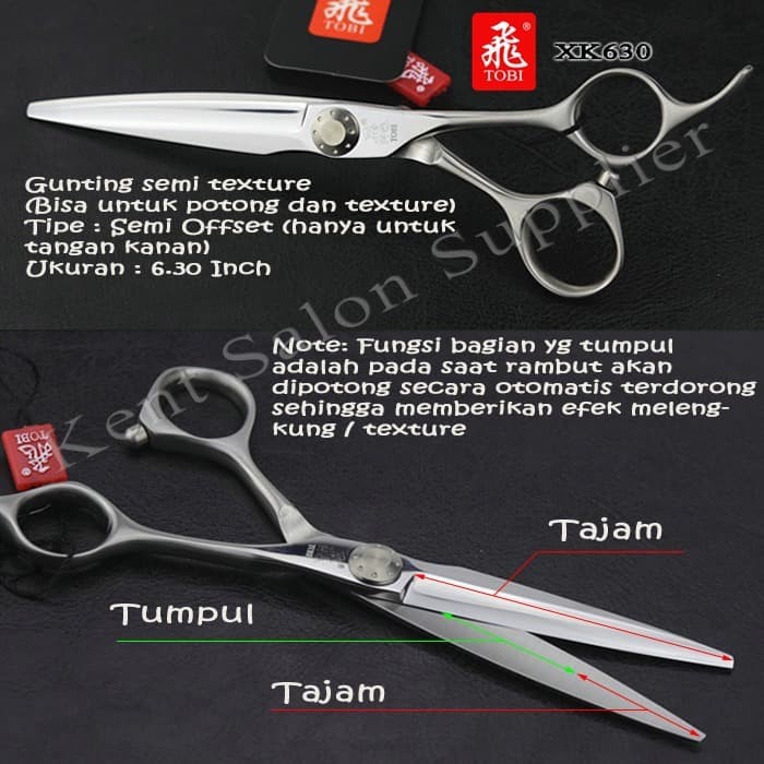 Jual Gunting Semi Texture TOBI XK630 (Potong + Sliding) | Shopee Indonesia