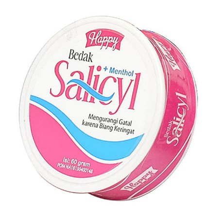 Jual Happy Bedak Salicyl + Menthol 60g / Bedak Gatal Biang Keringat ...
