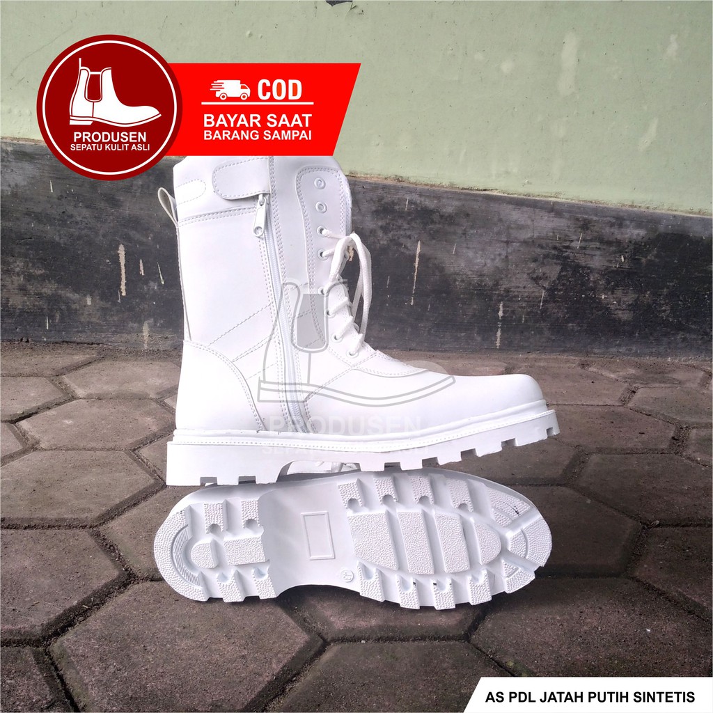 Jual SEPATU PDL PUTIH PRIA PDL UPACARA SEPATU PDU PRIA TNI PASKIBRA ...