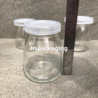 Jual HS PACKAGING - 150ml Toples Pudding Tutup Plastik Jar Botol Kaca ...