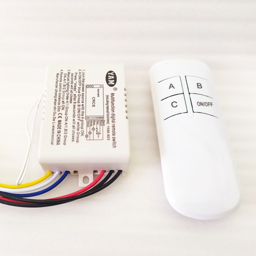 Jual SAKLAR REMOTE 3 CHANNEL 220V / REMOTE CONTROL SWITCH 3WAY 220VOLT ...