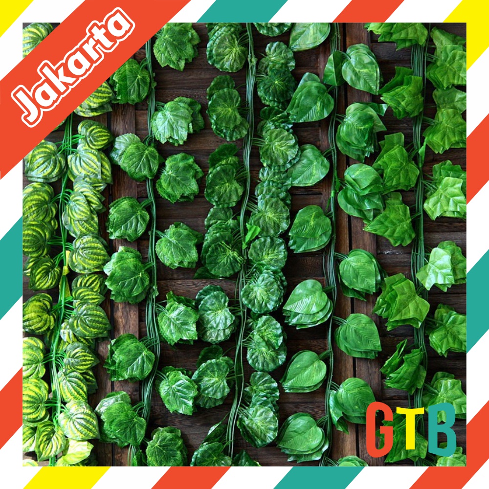 Jual ️GTB ️ Daun Rambat Palsu Sulur 2m Srigading Ivy Anggur Daun Rambat ...