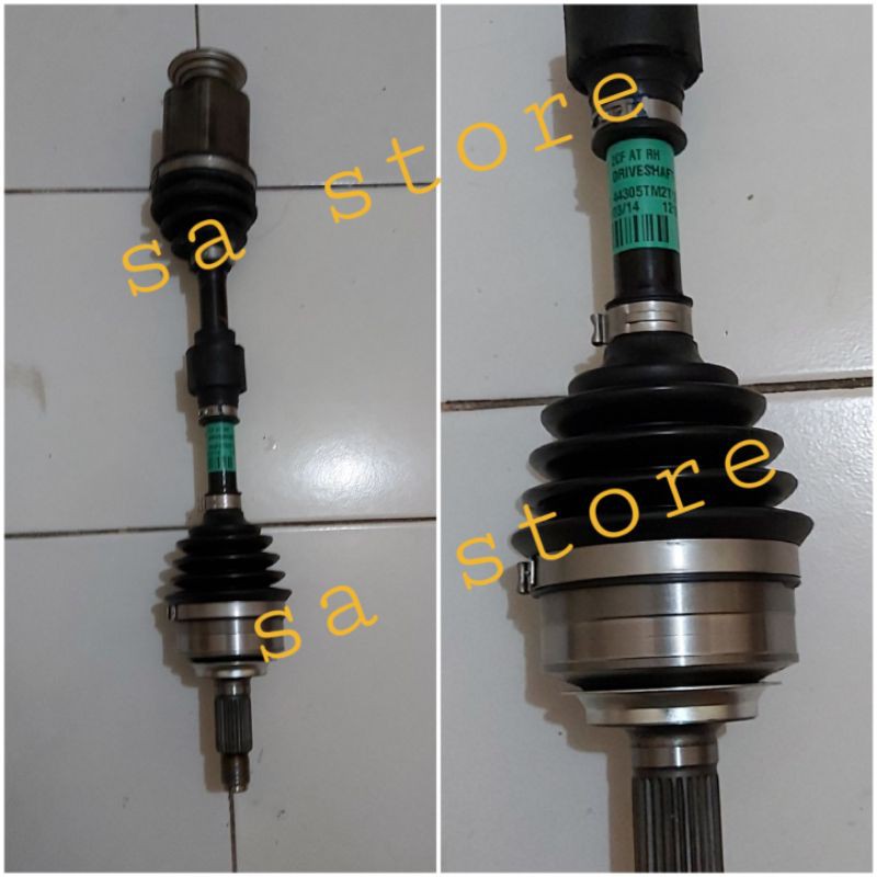 Jual drive shaft assy - cv joint as roda komplit kiri kanan 2pc original Honda Brio Matic ...