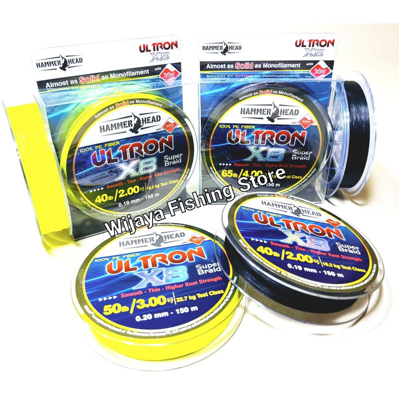 Jual Senar Pancing PE Hammerhead Ultron x8 150 meter | Shopee Indonesia