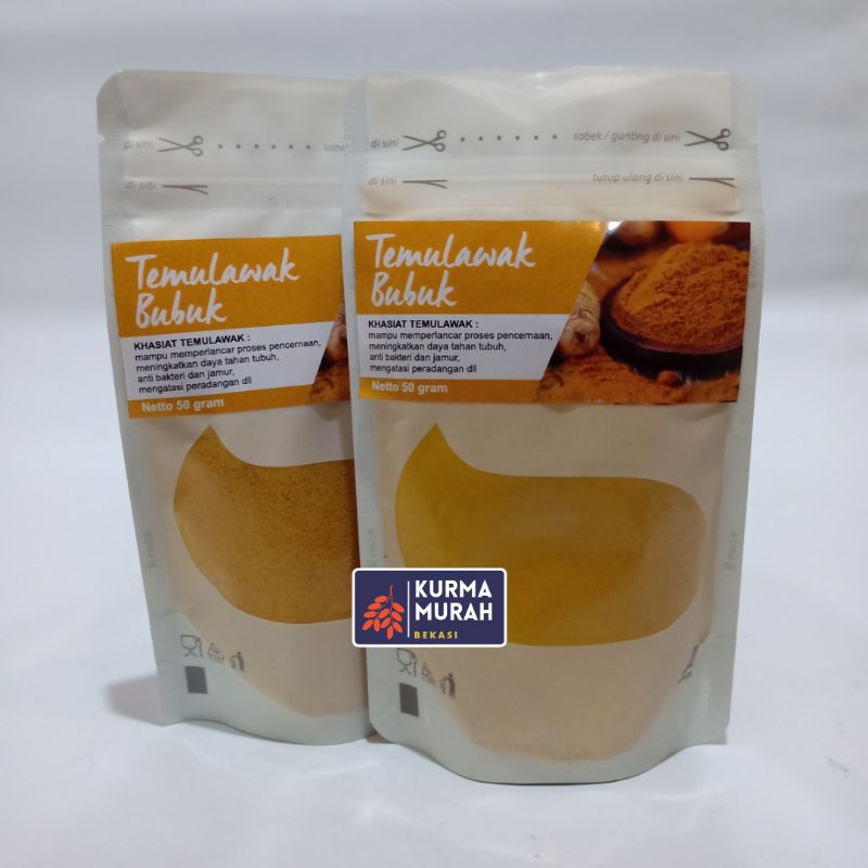 Jual Temulawak Bubuk Murni Rempah Asli Original 100% 50 gr | Shopee ...