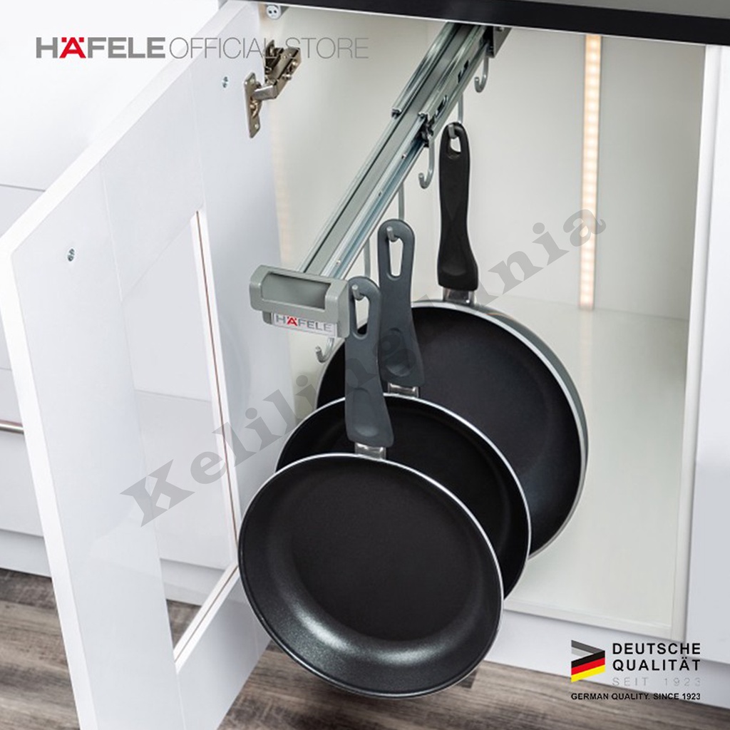 Jual Pan Hanger Rel Gantungan Tarik Dorong Panci Wajan Kuali Kabinet ...