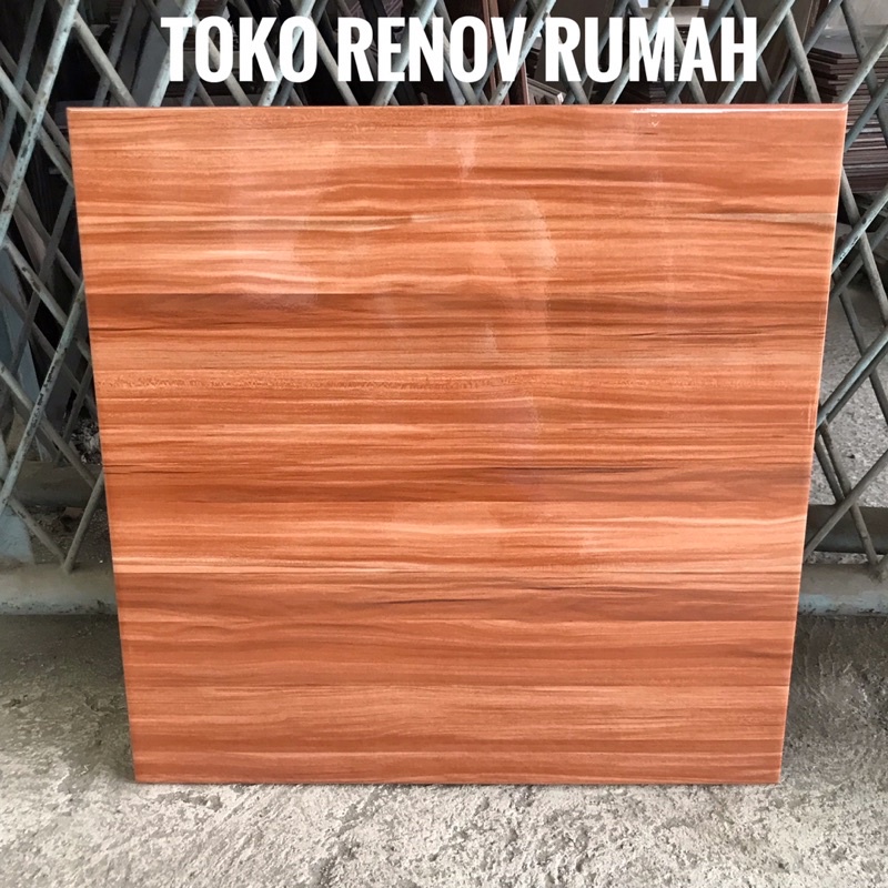 Jual keramik lantai 50x50 motif urat kayu (glossy)/ keramik lantai motif kayu/ keramik lantai ...
