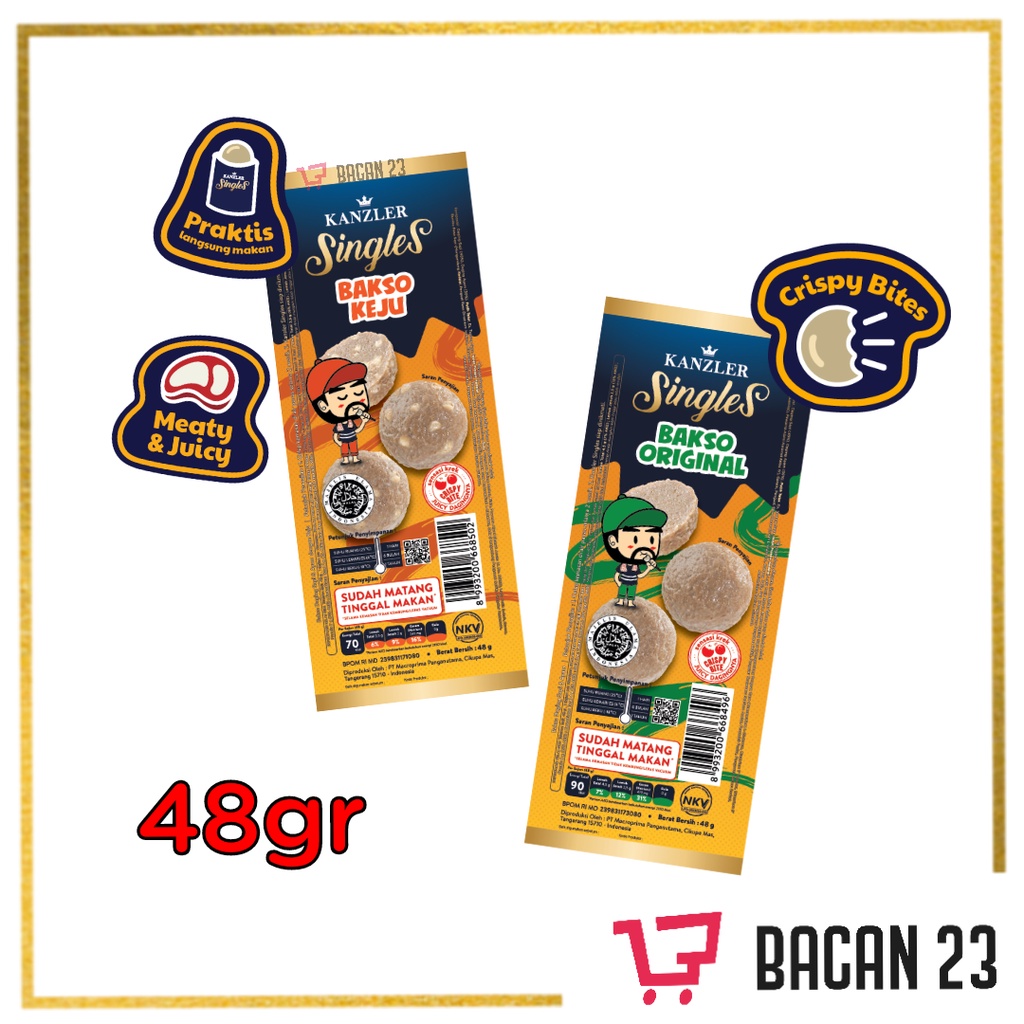Jual Kanzler Singles Bakso ( Bakso Keju - Bakso Original - Bakso Hot ...