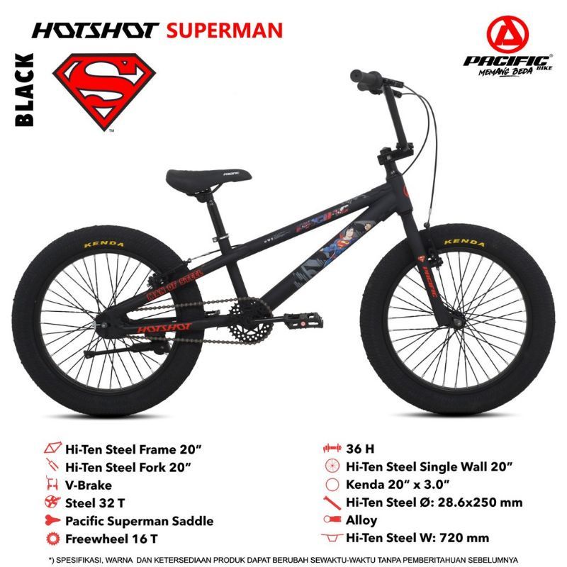 Jual SEPEDA BMX 20 INCH PACIFIC HOTSHOT SUPERMAN | Shopee Indonesia
