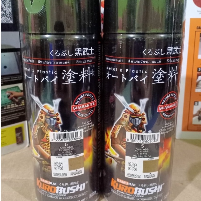 Jual Cat Semprot Samurai Paint Kurobushi Putih Susu / Arctic White ...