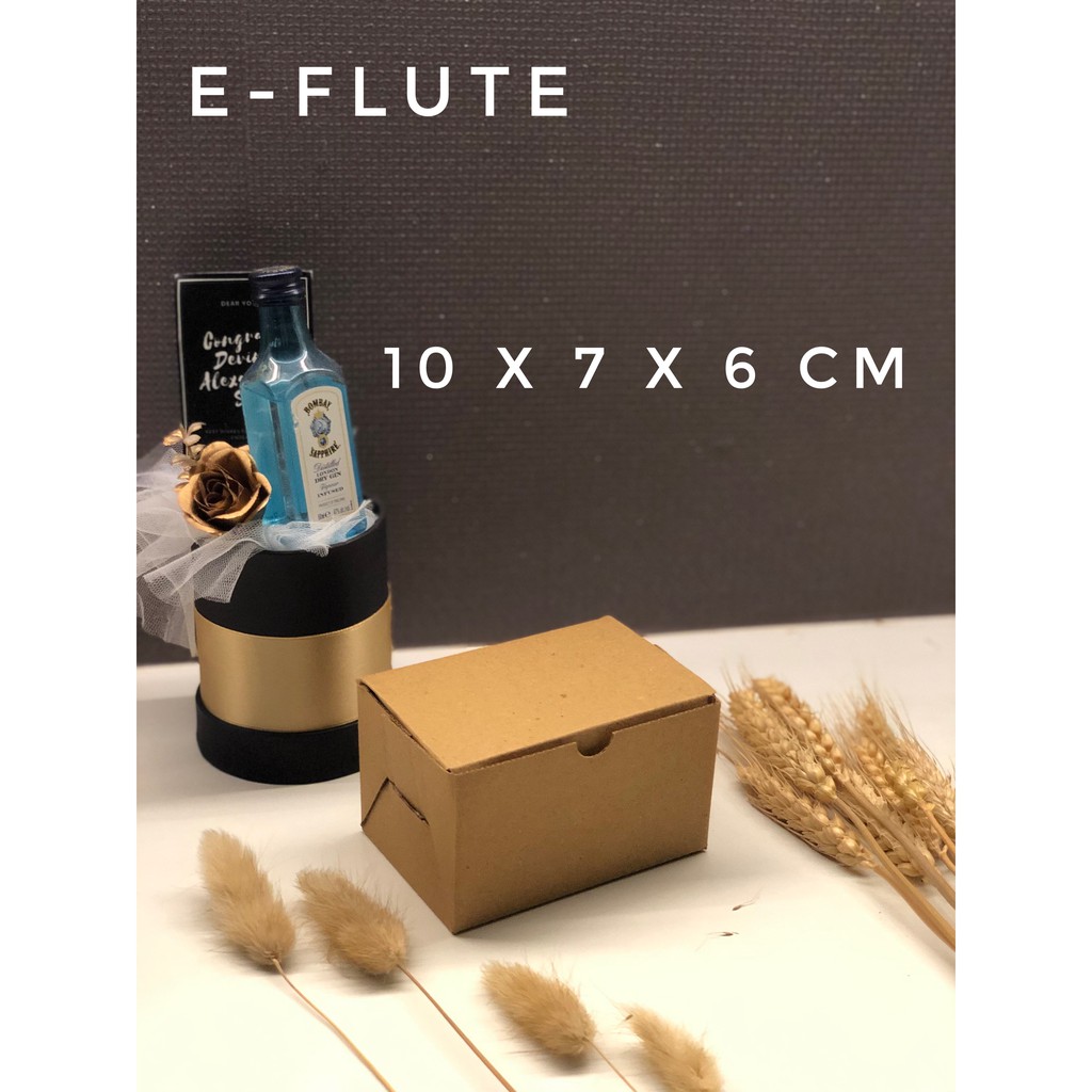 Jual Box Kardus E-Flute Coklat Untuk Packaging Olshop Sovenir Baju Kado ...