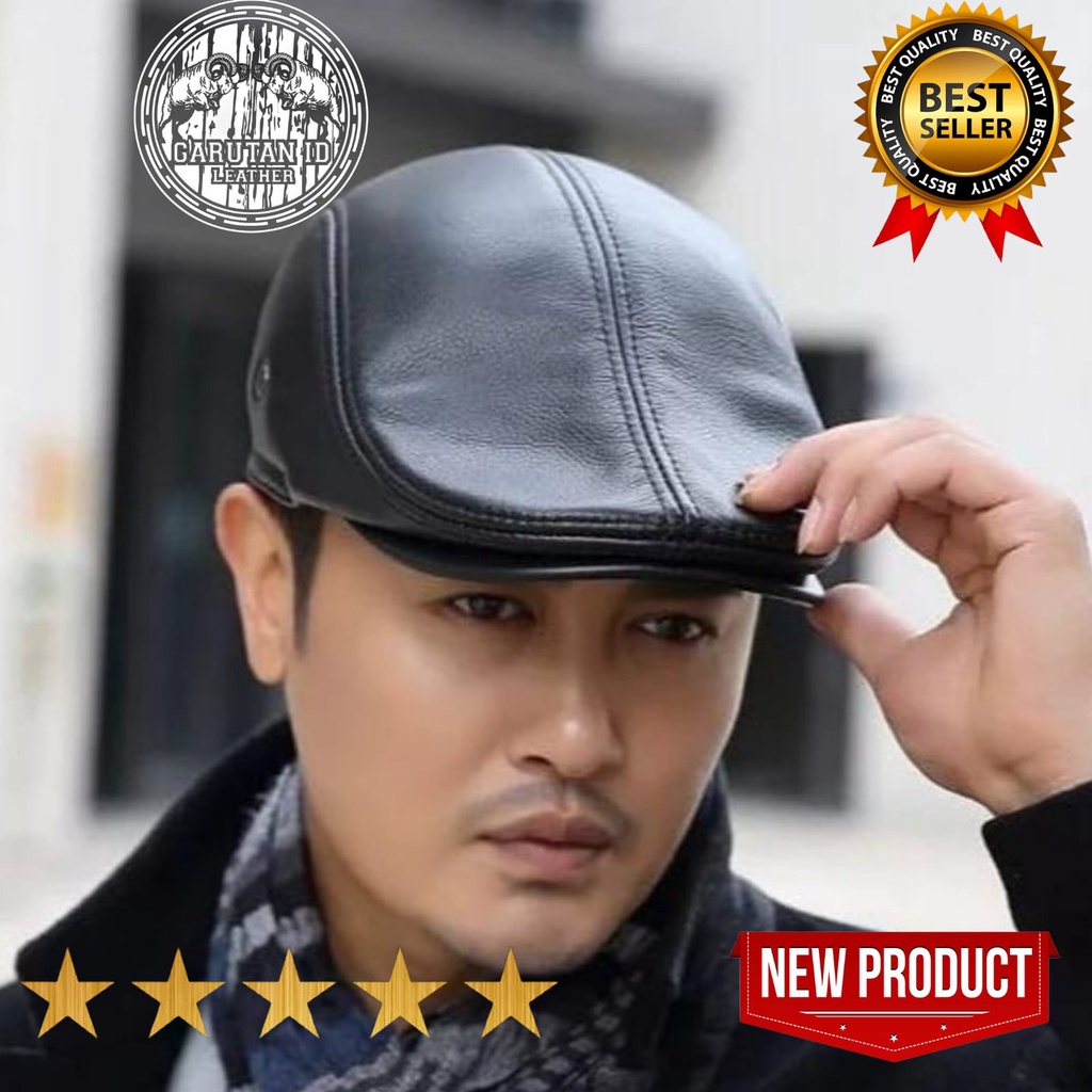 Jual TOPI PET KULIT ASLI GARUT/TOPI SENIMAN MURAH MERIAH KUALITAS MEWAH ...