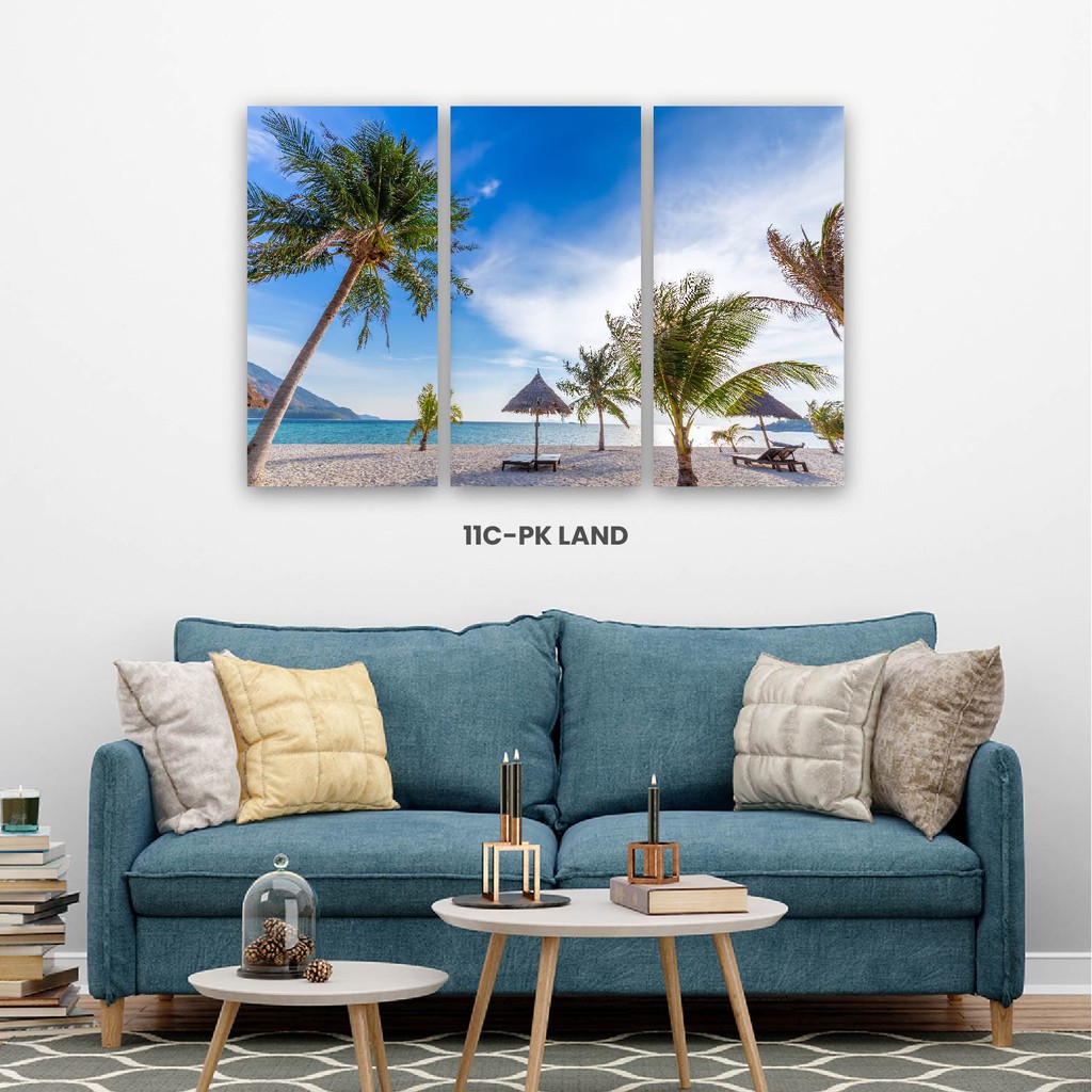 Jual Hiasan Dinding Pemandangan Alam Pantai Poster Kayu Lukisan ...