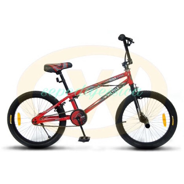 Jual Sepeda BMX 20 Wimcycle Freestyle Blade Snake Merah Free Style ...