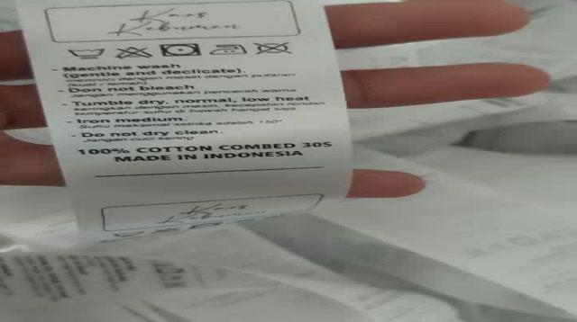 Jual label pita satin putih (min500pcs) label custom nama label satin ...
