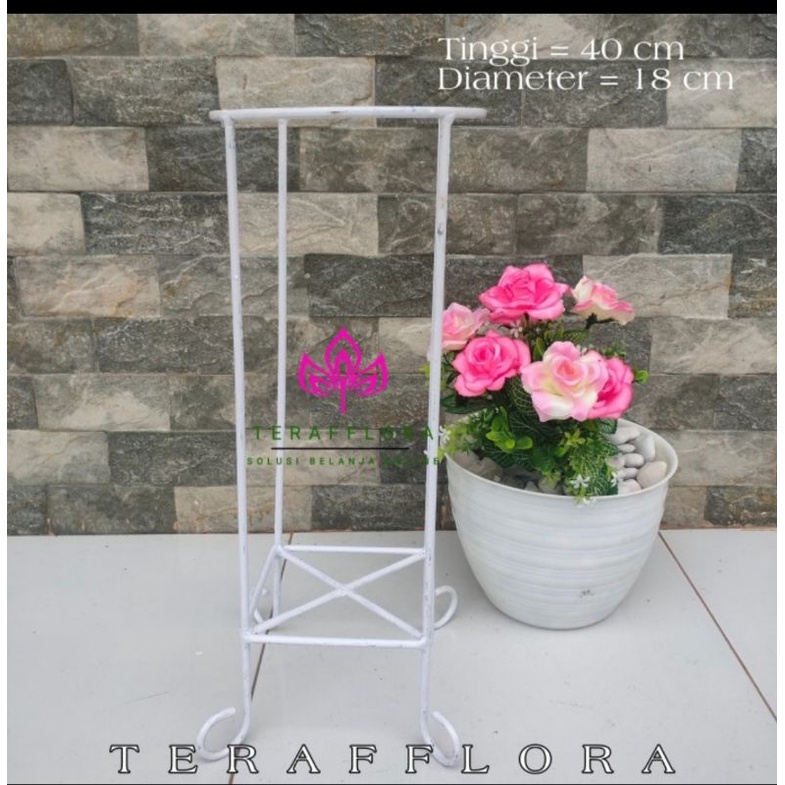 Jual STANDING RAK POT TUNGGAL BESI HIAS TANAMAN/RAK POT BUNGA BESI ...