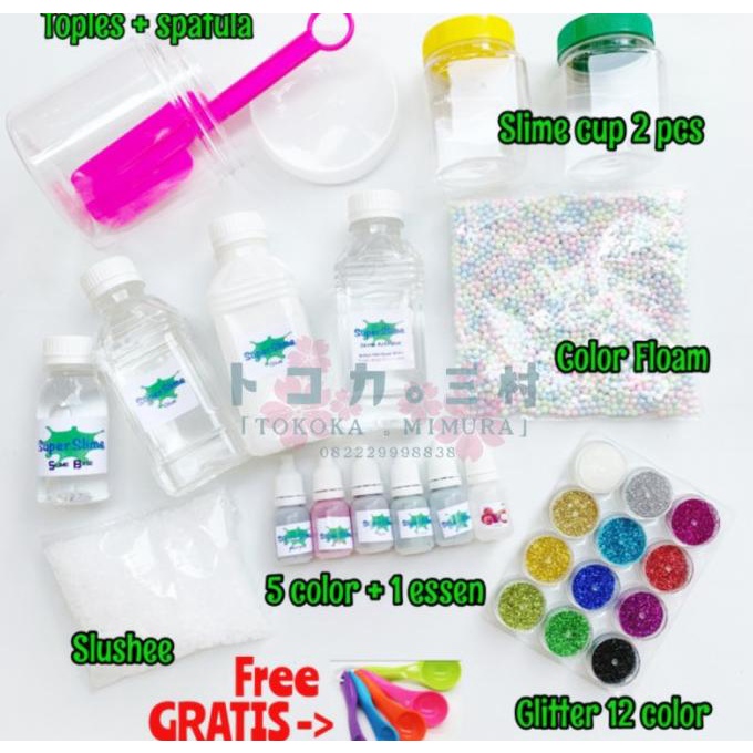 Jual DIY Super Slime Kit Deluxe Edition - Bahan Membuat Slime Terlengkap | Shopee Indonesia