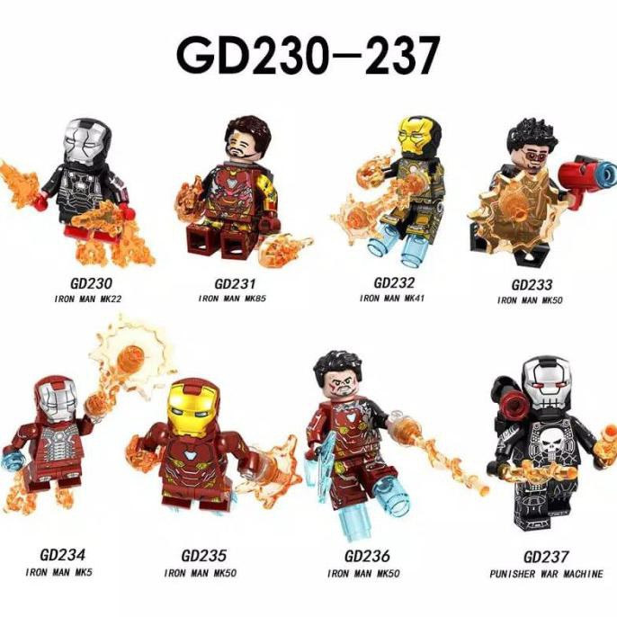 Jual Cantik Tony Stark Gd231 Avengers Endgame Iron Man Minifigure Lego ...