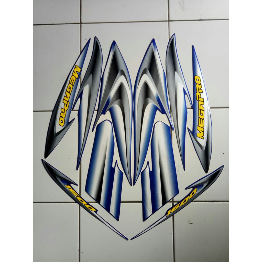 Jual stiker striping motor honda mega pro 2006 biru | Shopee Indonesia