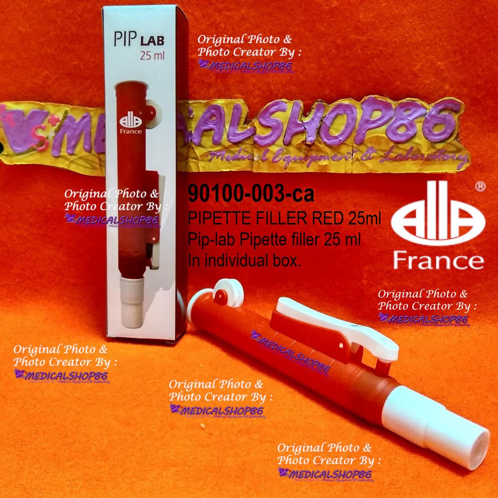 Jual PIP-LAB RED Pipette Filler 25ml ALLA FRANCE cat. 90100-003-ca ...