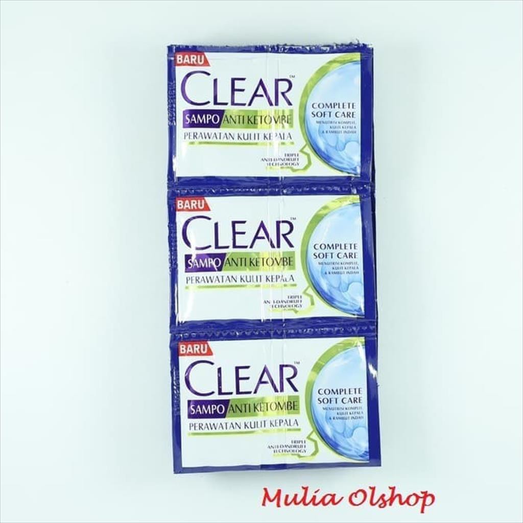Jual Sampo CLEAR Anti Ketombe ( 1 Renceng 12 Sachet@10ml ) | Shopee ...