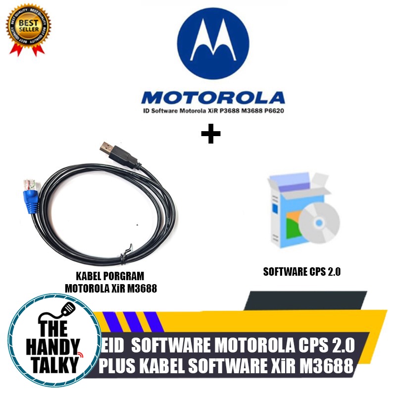 Jual EID SOFTWARE MOTOROLA CPS 2.0 PLUS KABEL PROGRAM XiR M3688 M 3688 ...