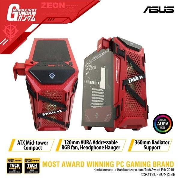 Jual Asus Tuf Gt301 Zaku Ii Edition - Red Merah Gundam Mid Tower Pc ...