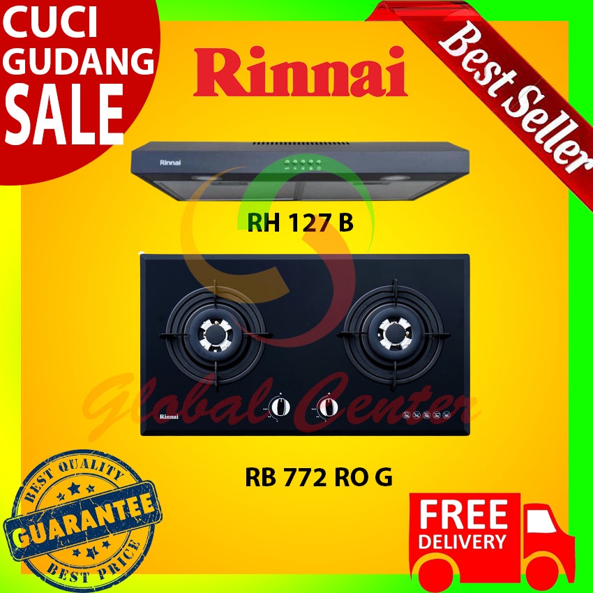 Jual PAKET RINNAI KOMPOR TANAM & COOKER HOOD NEW PRODUCT RB 772 RO(G)/ RH 127B | Shopee Indonesia