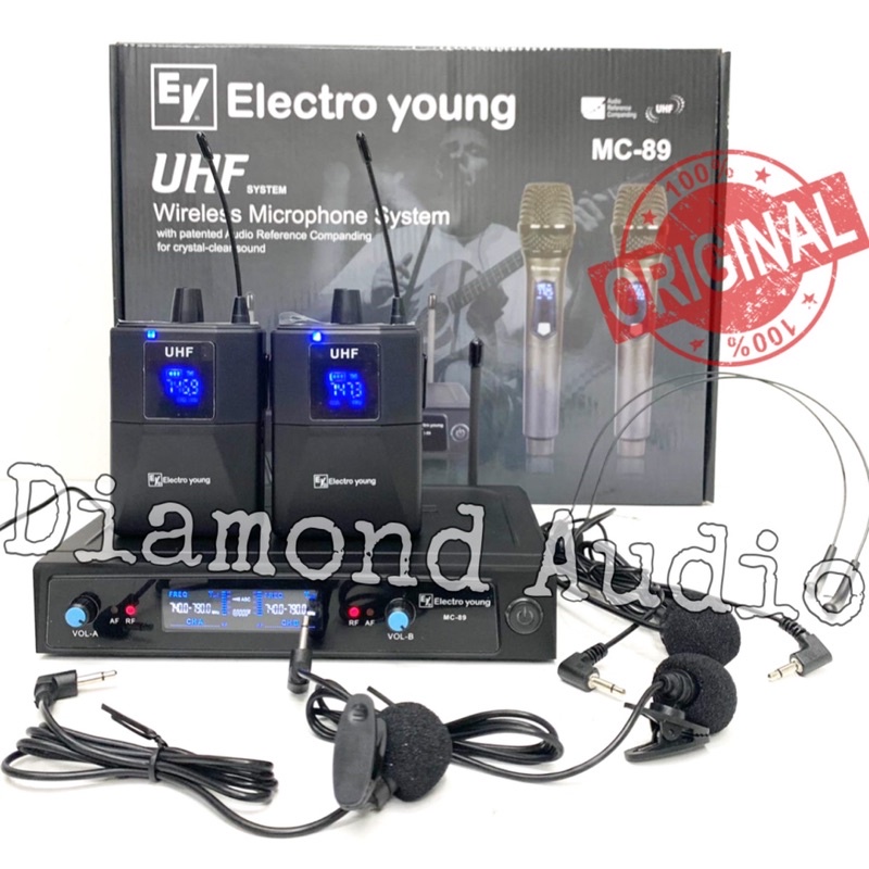 Jual mic wireless murah electro young mc89 headset jepit original MC 89 ...