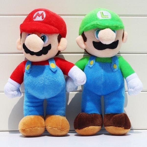 Jual Boneka Super Mario Bros Boneka Mario Boneka Luigi Tinggi 25cm ...