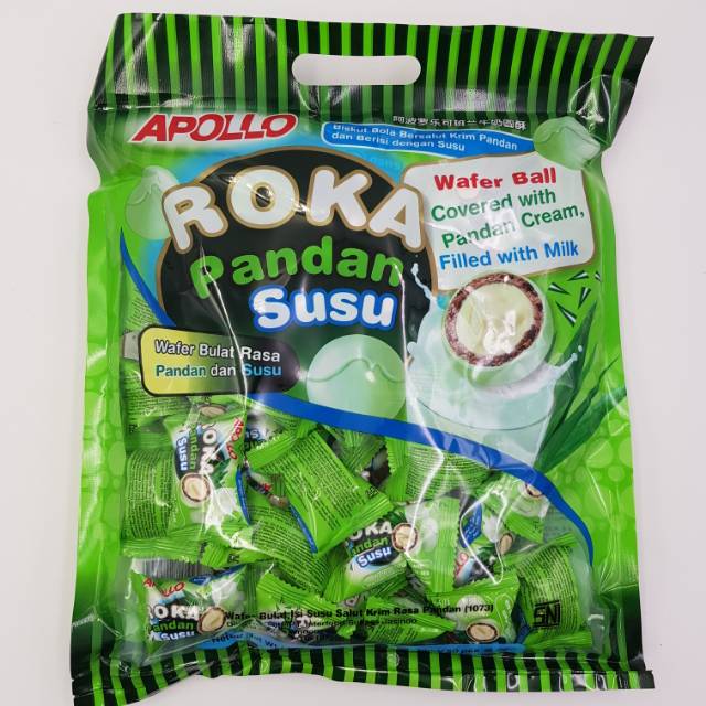 Jual Apollo Roka Pandan Susu 250 gram isi 50 pcs. | Shopee Indonesia