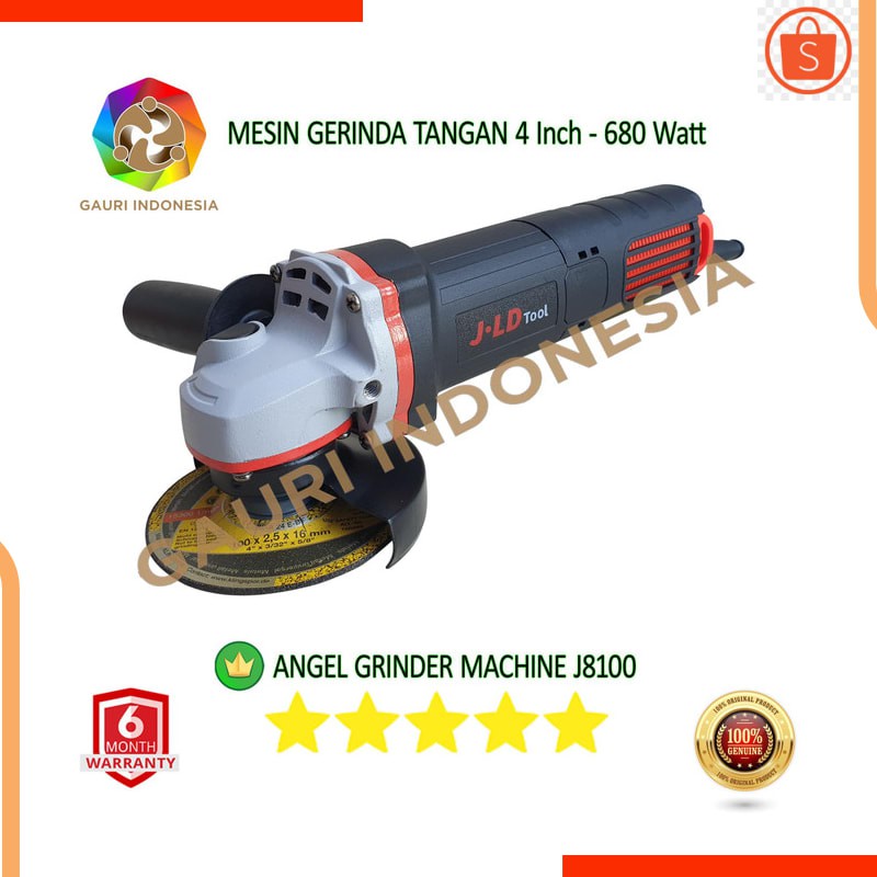 Jual MESIN GERINDA | J8100 | ANGLE GRINDER | JLD | MESIN GERINDA TANGAN | Shopee Indonesia