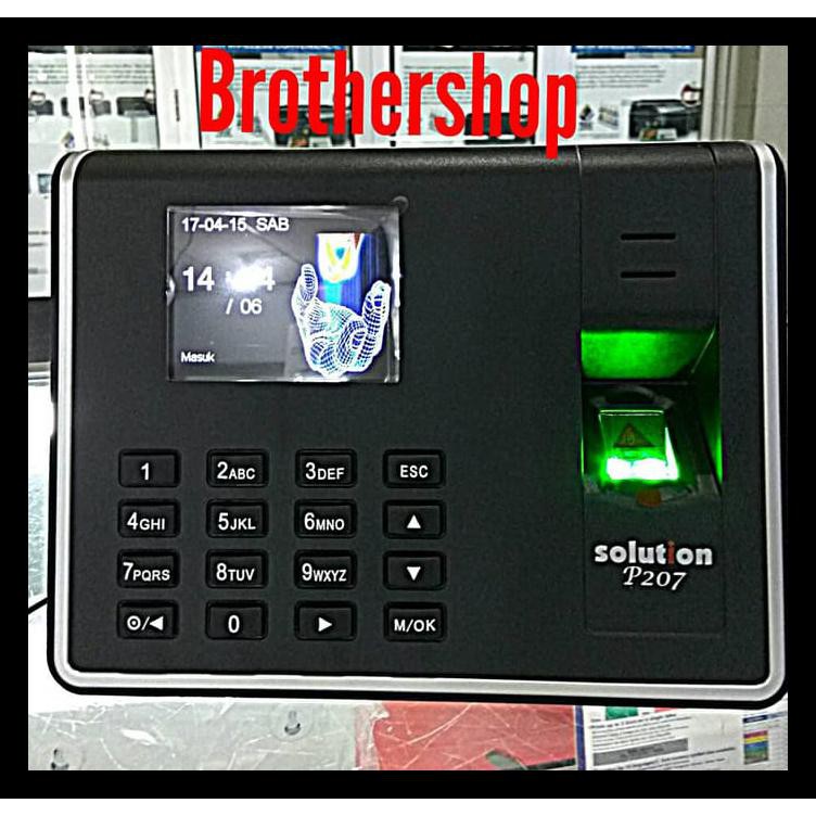 Jual Mesin absensi sidik jari fingerprint SOLUTION P207 MURAH | Shopee ...