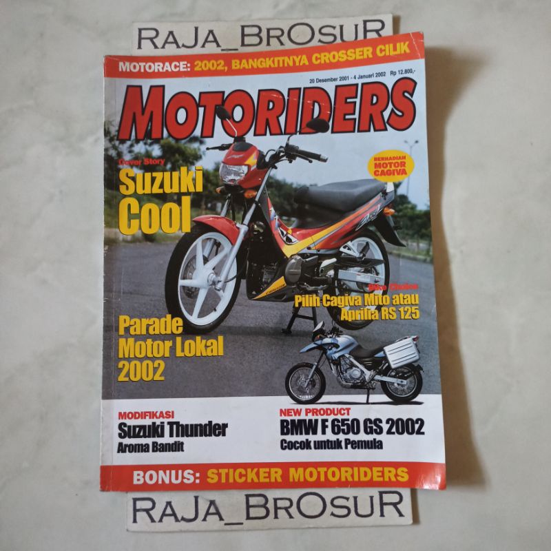 Jual Majalah/Buku jadul lawas MOTORIDERS edisi 20 Desember 2001 - 4 ...
