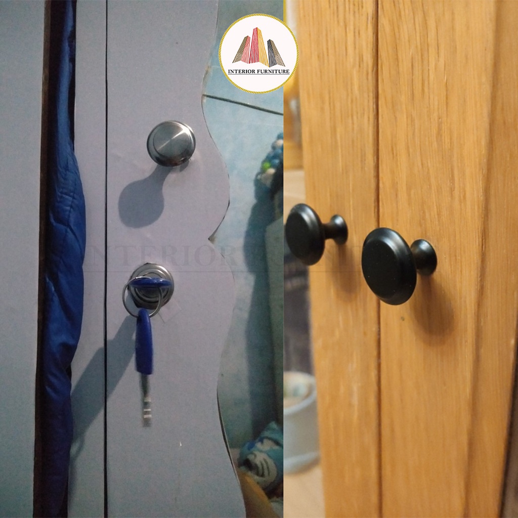 Jual Handel Tarikan Laci Bulat Stainless Steel knop Tarikan Handle Knob ...