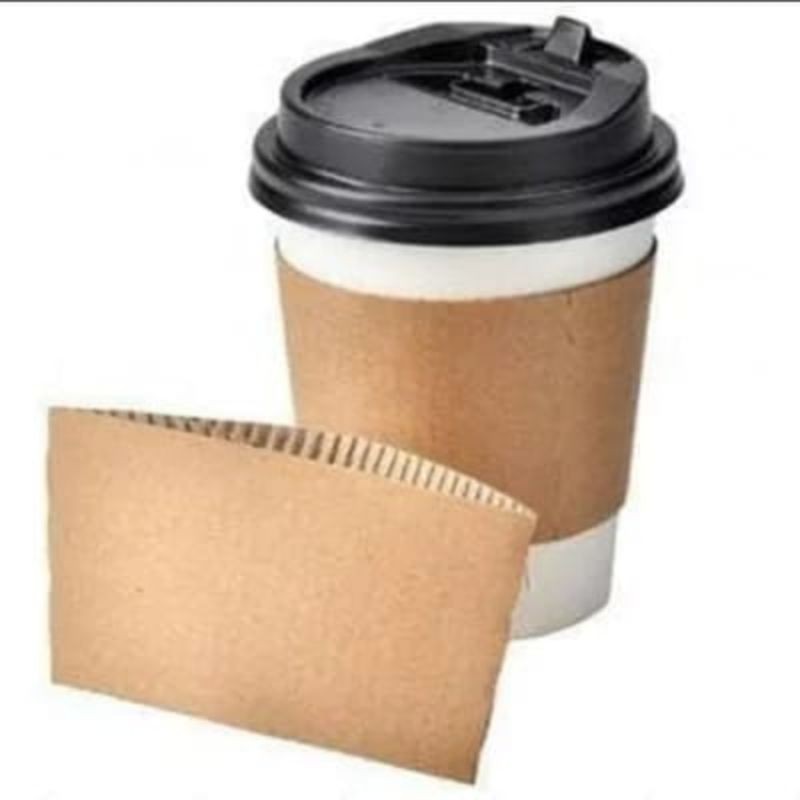 Jual PAPER CUP SLEEVE..PAPER HOT CUP 12 - 16 0z | Shopee Indonesia