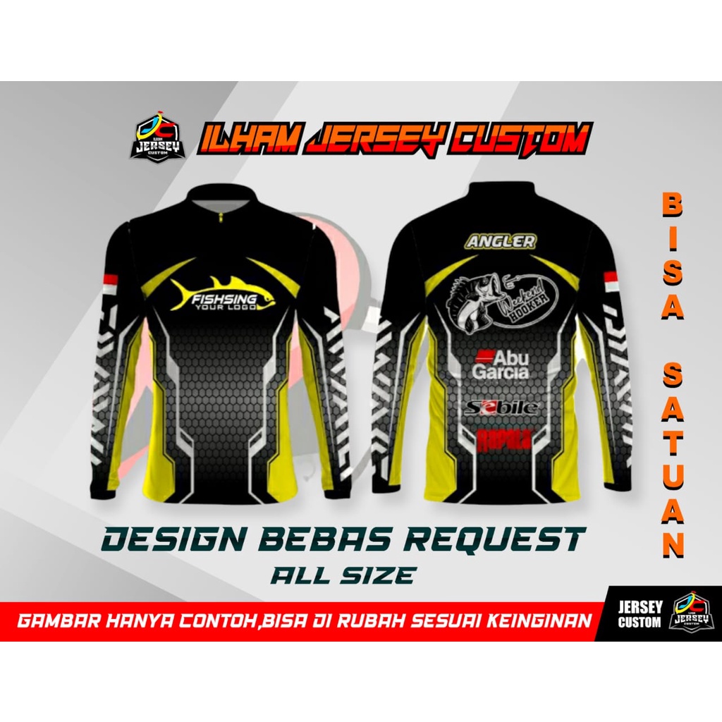 Jual Jersey Full Printing Custom/DRYFIT/ Mancing Angler/ Design Suka ...