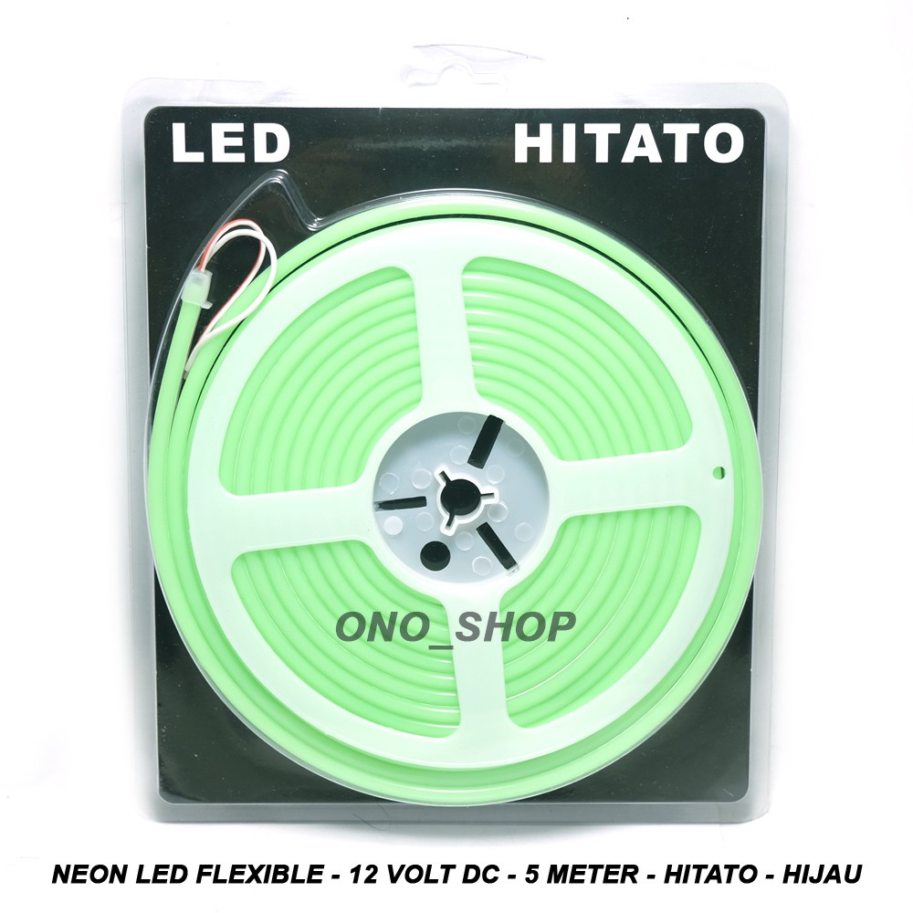 Jual Neon LED Flexible - 12 Volt DC - 5 Meter - Hitato - Hijau | Shopee ...