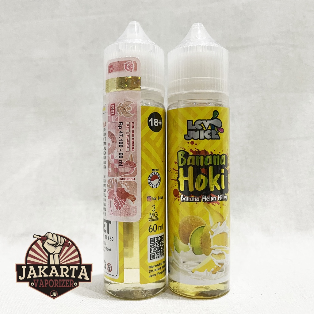 Jual LCV BANANA HOKI 60ML 3MG 6MG by King Brewery E Liquid LCV Juice ...