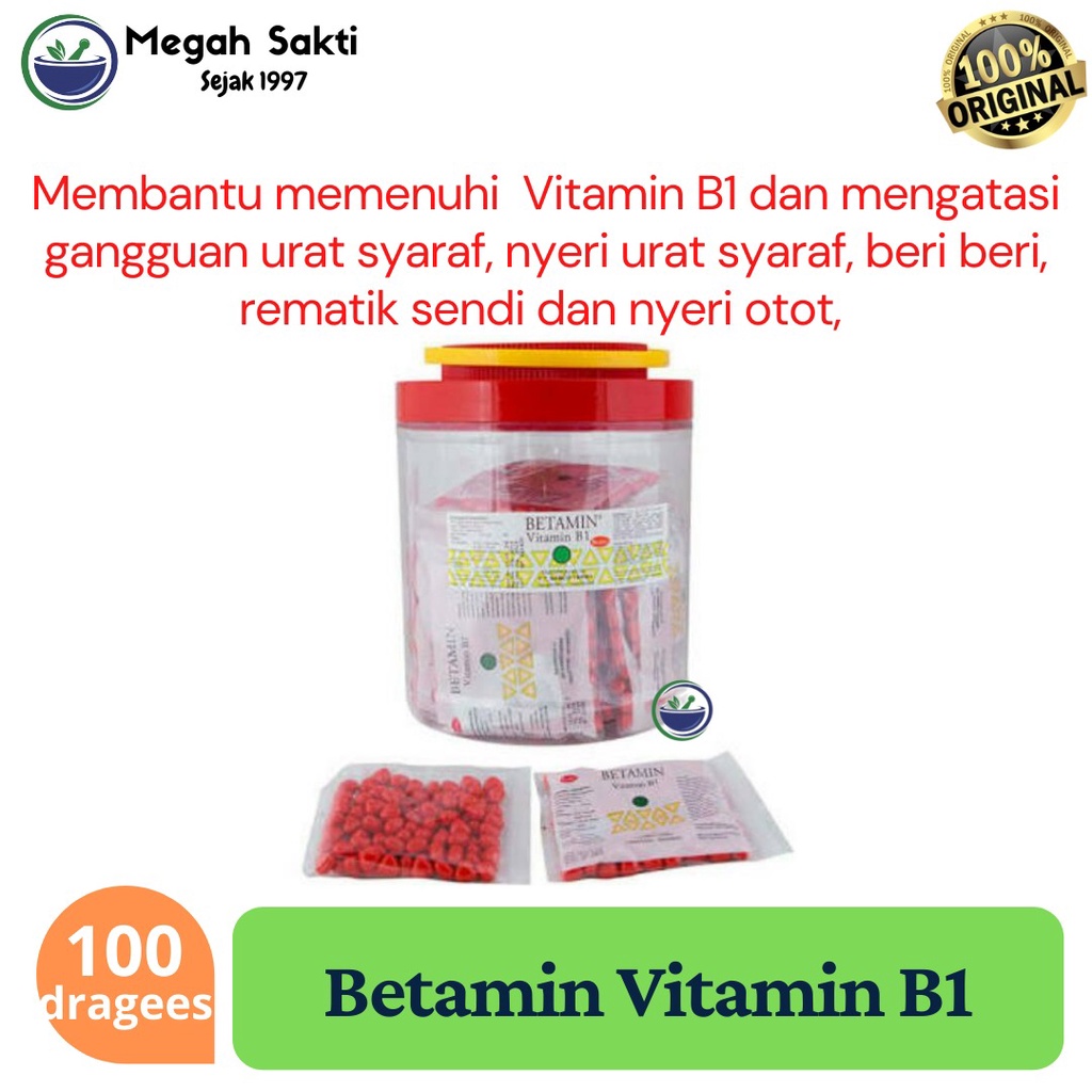 Jual MGS - Betamin Vitamin B1 100 Mg - Vitamin Syaraf Neurotropik ...