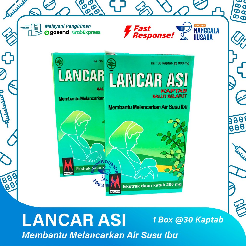 Jual LANCAR ASI EKSTRAK DAUN KATUK 1 BOX @ 30 KAPTAB | Shopee Indonesia