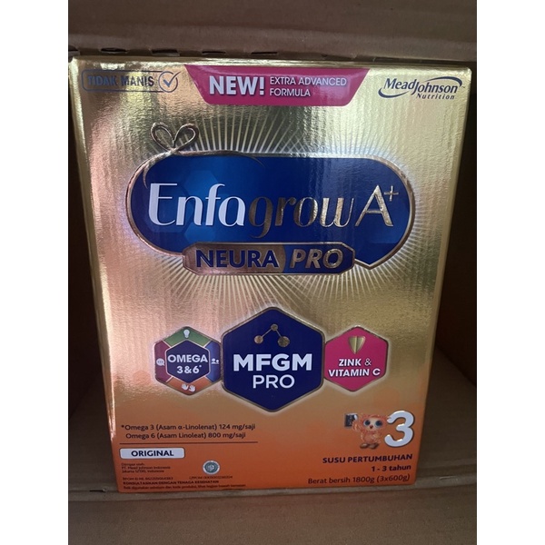 Jual Susu Enfagrow a+ 3 Rasa Original / VANILA 1800gr | Shopee Indonesia