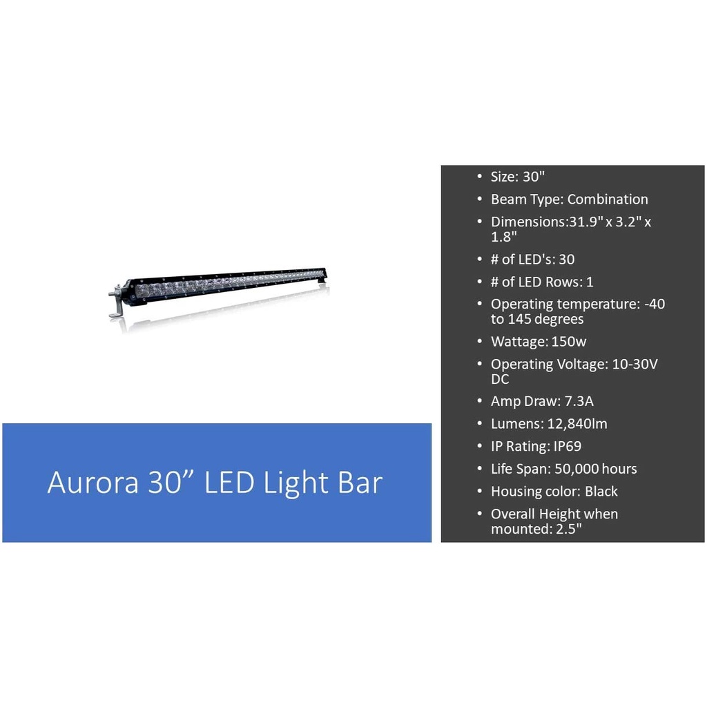 Jual Lampu Offroad Led Single Row 30inch AURORA ORIGINAL | Shopee Indonesia