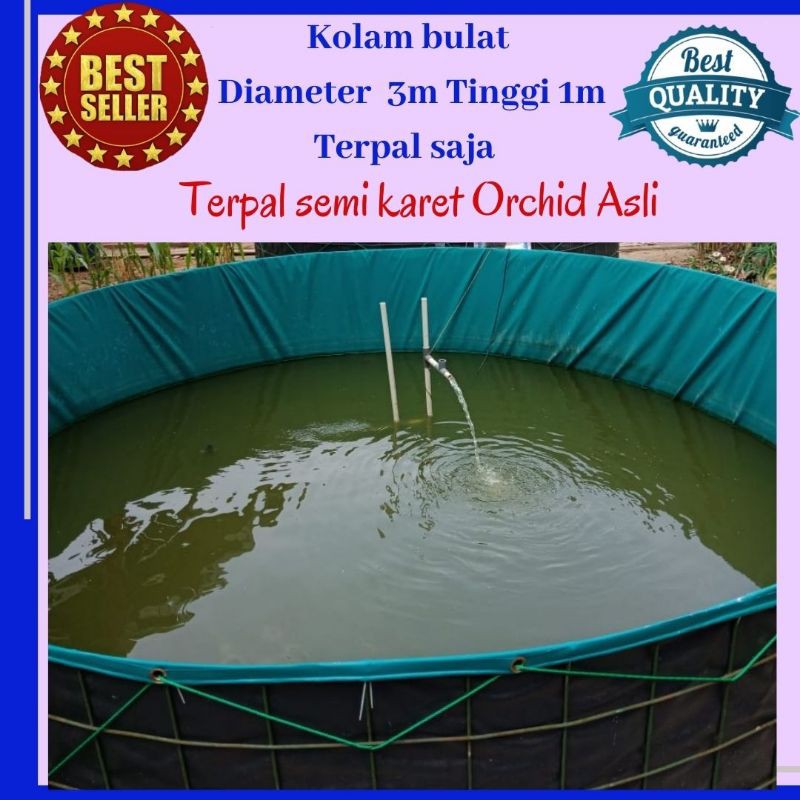 Jual Terpal kolam ikan / kolam terpal bulat / terpal ikan D3T1/ terpal ...