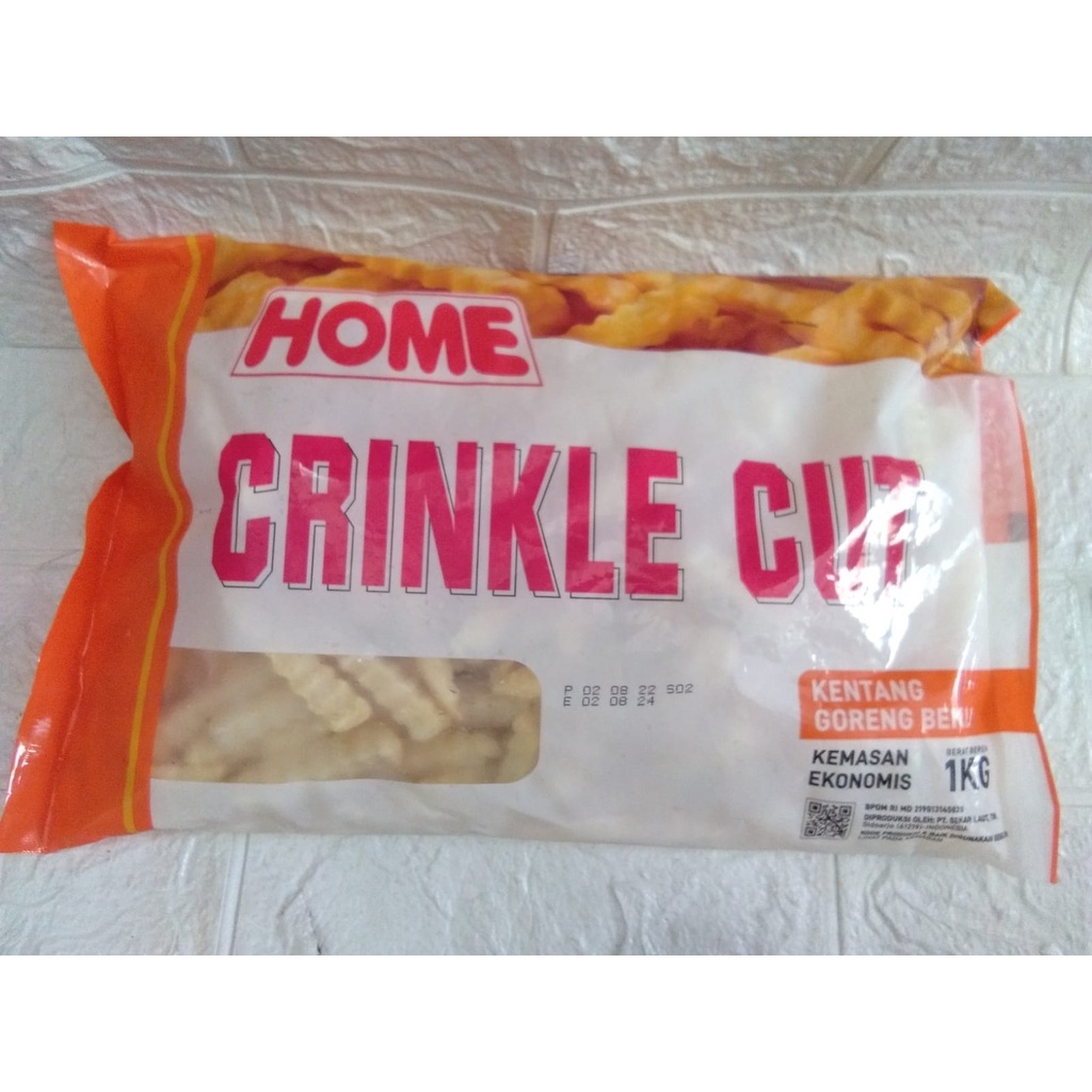 Jual KENTANG HOME CRINKLE CUT 1KG BERGERIGI (frozen) | Shopee Indonesia
